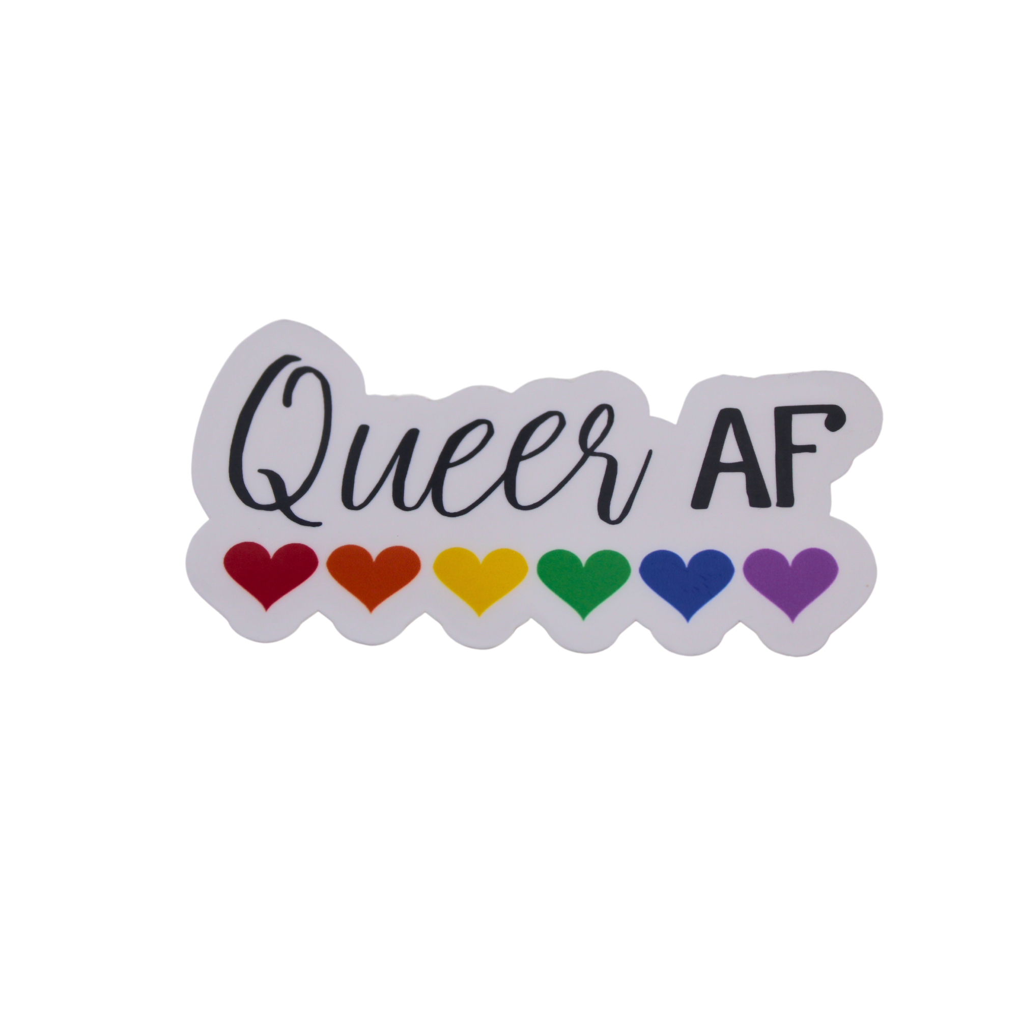 Queer AF Pride Sticker – Captive Collars