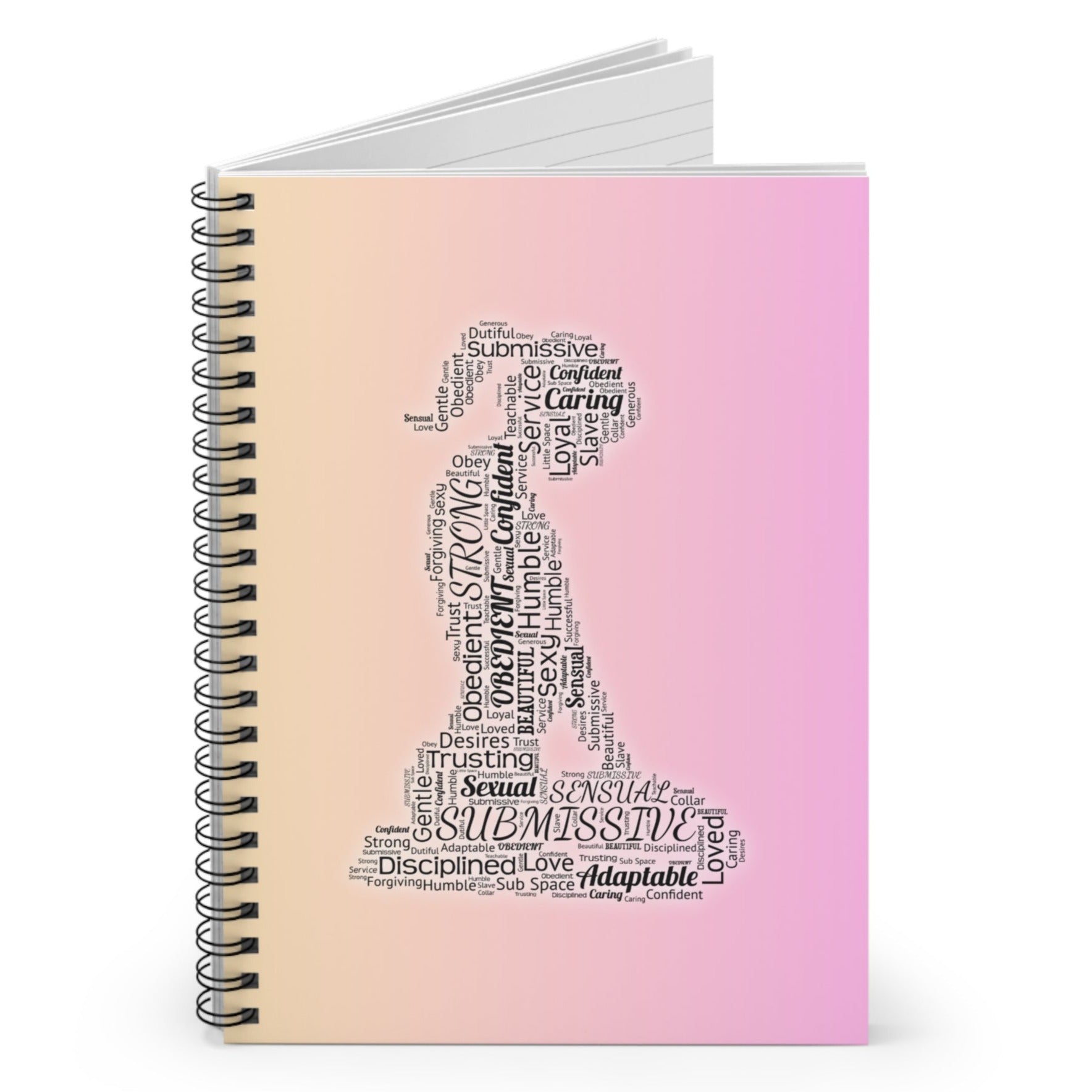 Submissive's Word Art Spiral Notebook – Captive Collars