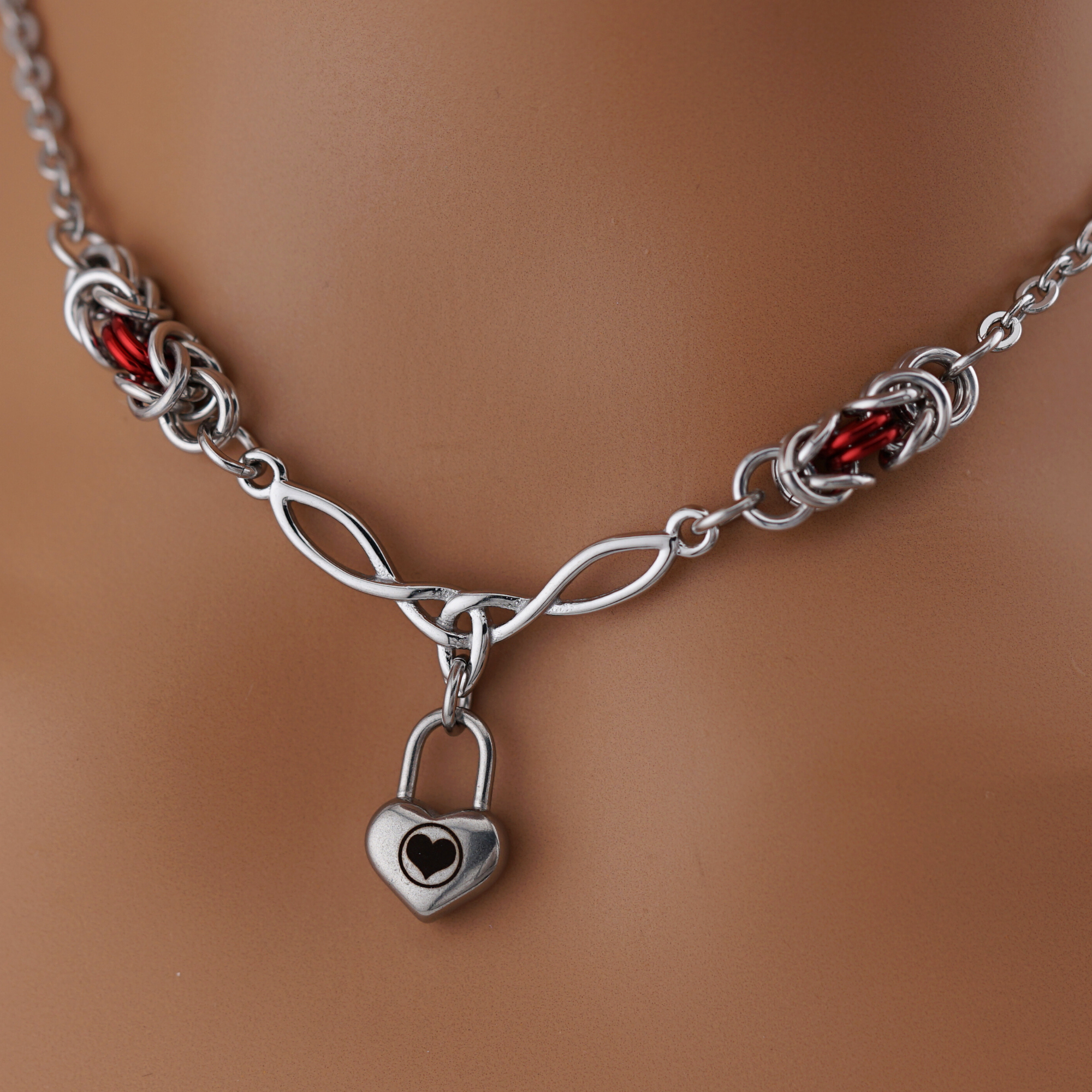 Celtic Knot Heart Lock Submissive Day Collar – Elegant & Personalized ...