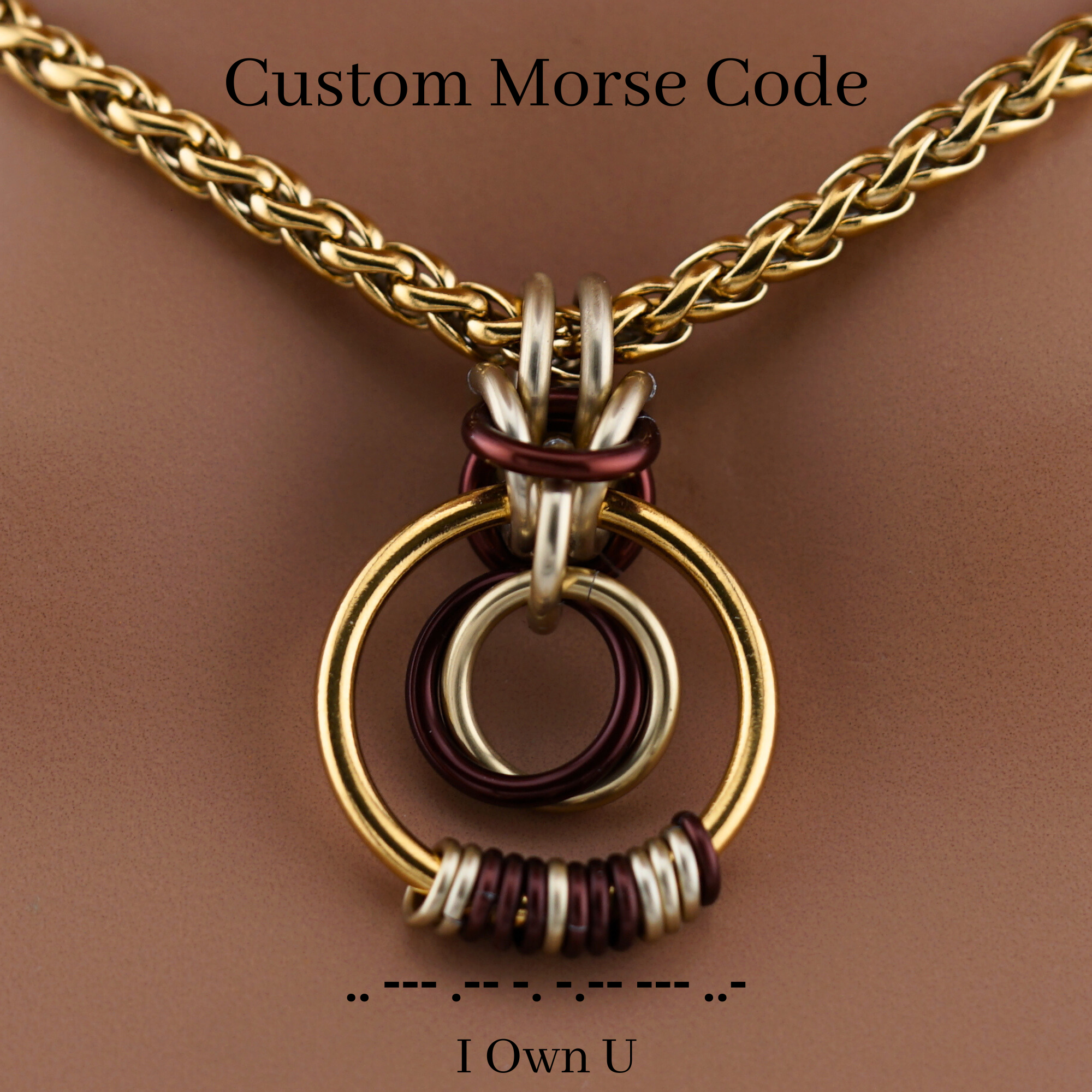 Morse Code Day Collar Necklace – Gold Submissive Hidden Message ...