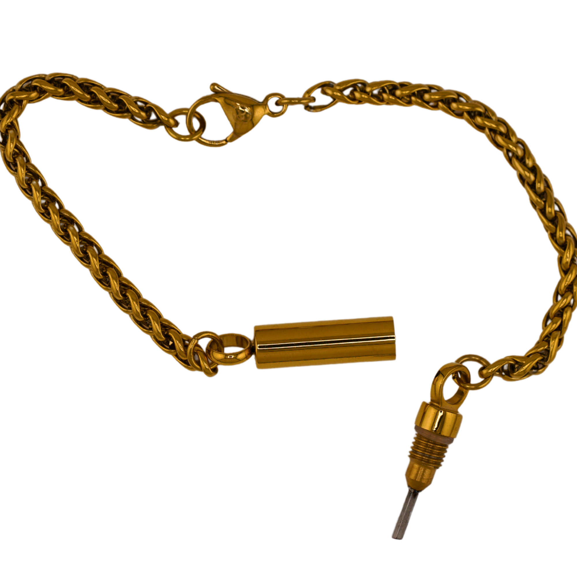 Day Collar Hidden Key Wheat Chain Bracelet – Captive Collars