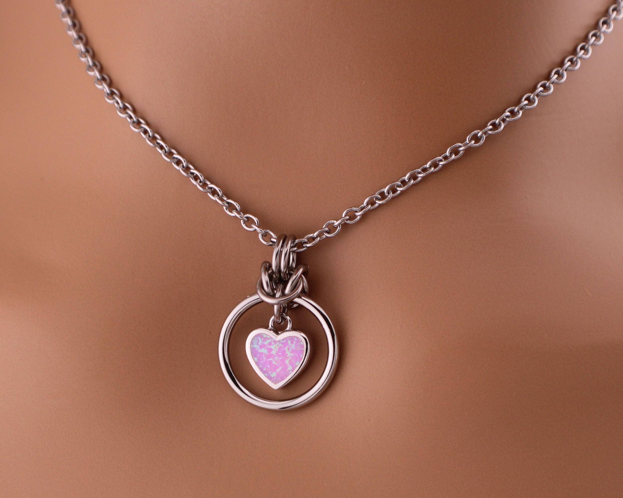 Pink Opal O Ring – Captive Collars