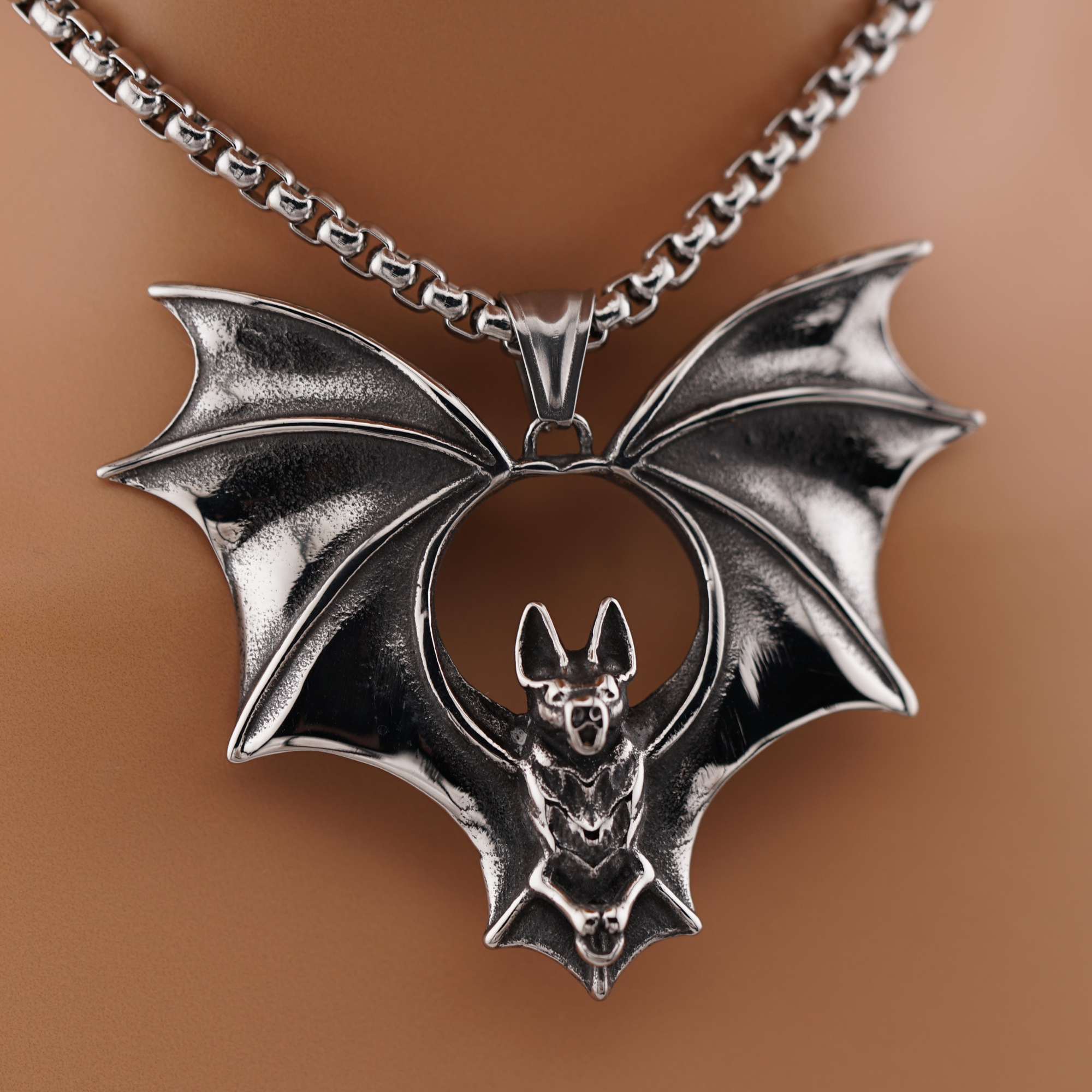 Gothic Bat Necklace – Statement Stainless Steel Pendant | Alt Fashion ...