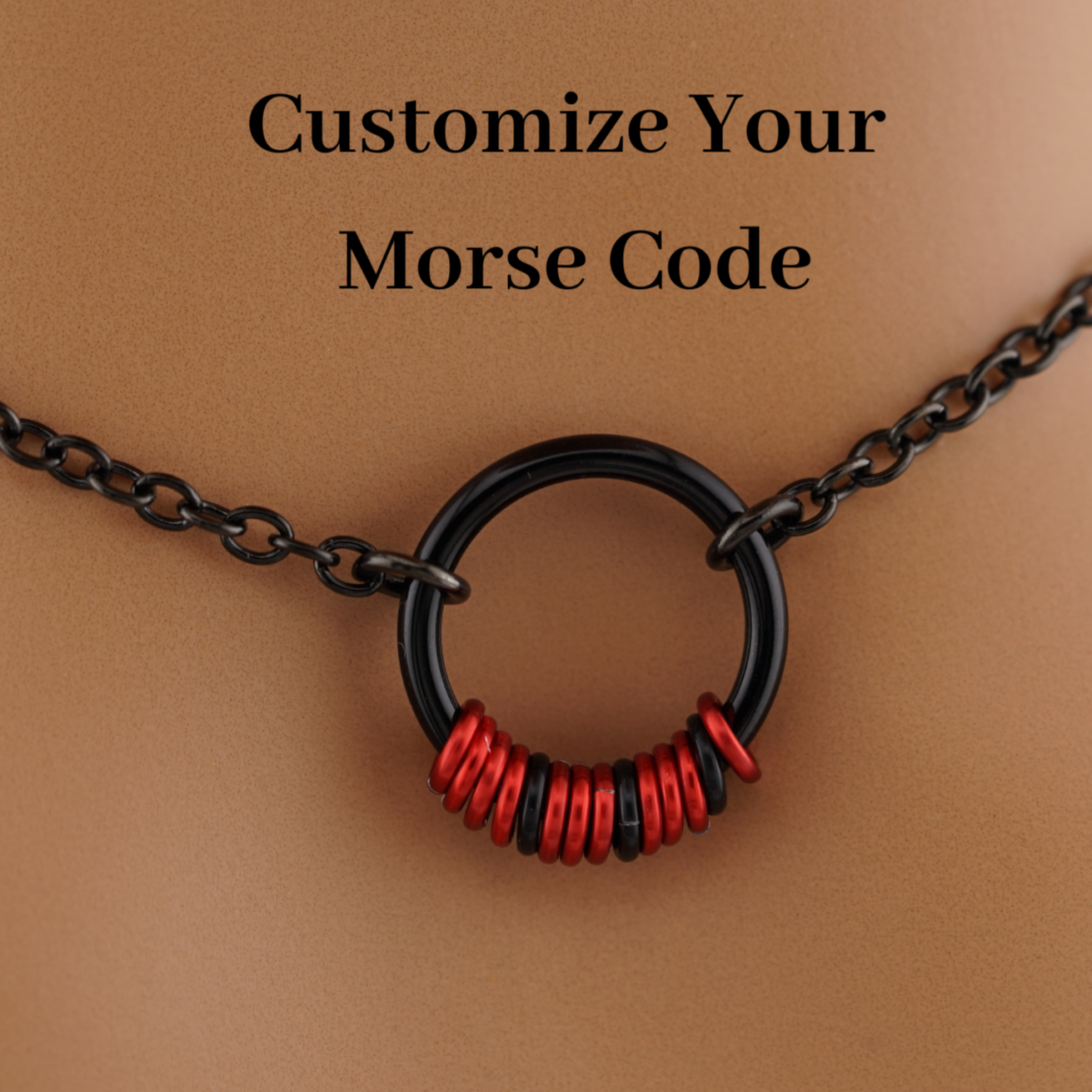 Morse Code Submissive Collar, Custom Jewelry – Captive Collars