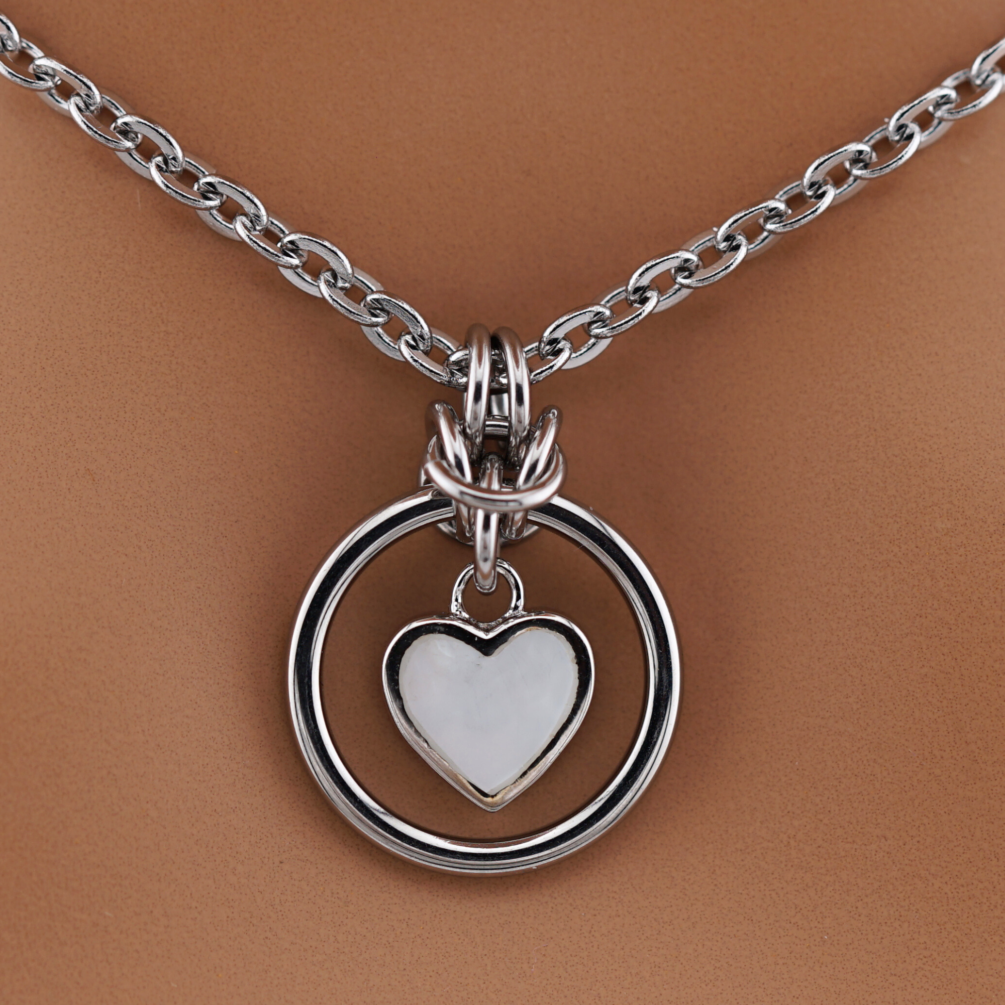White Pear Heart O-Ring Submissive Day Collar – Captive Collars®