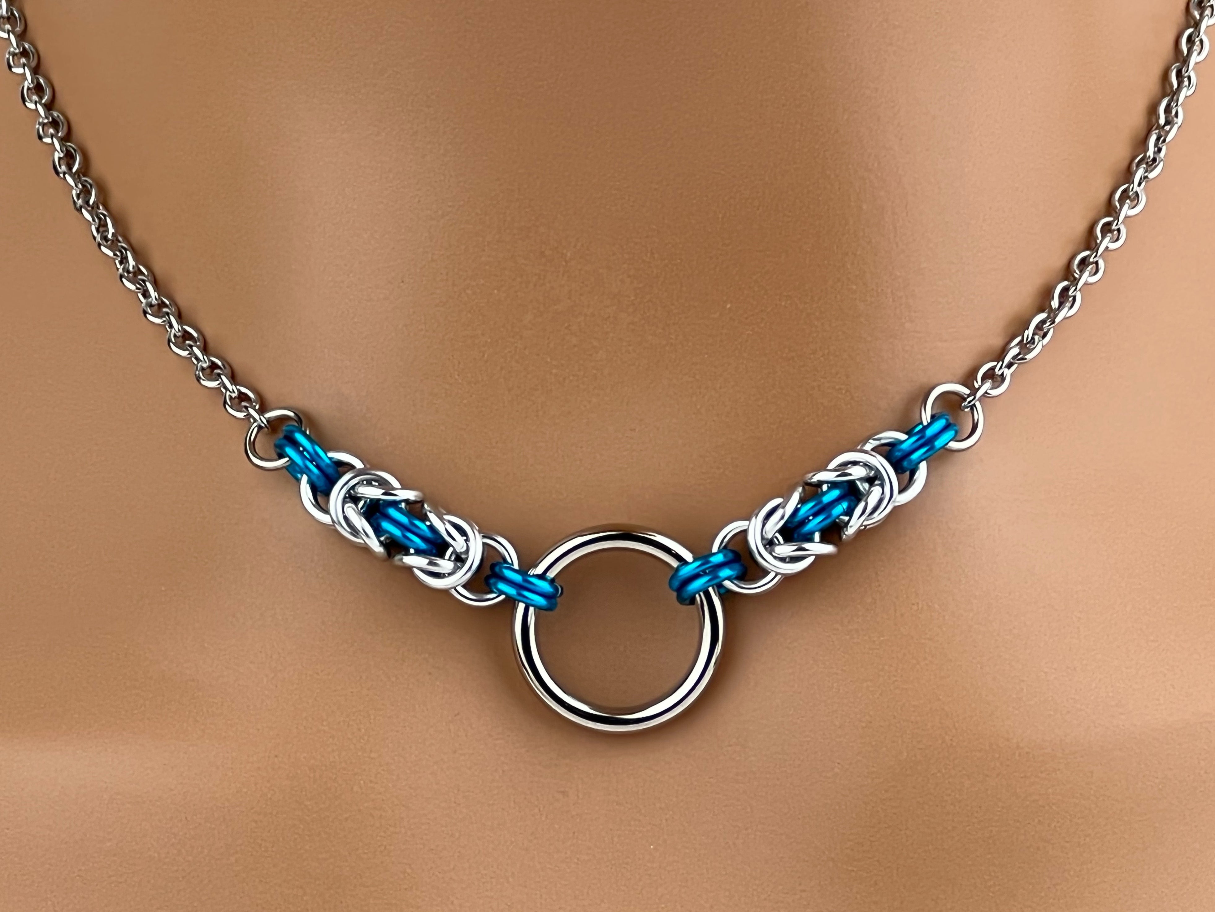 BDSM O Ring Submissive Collar, 24-7 Wear Custom Collars for Women ...