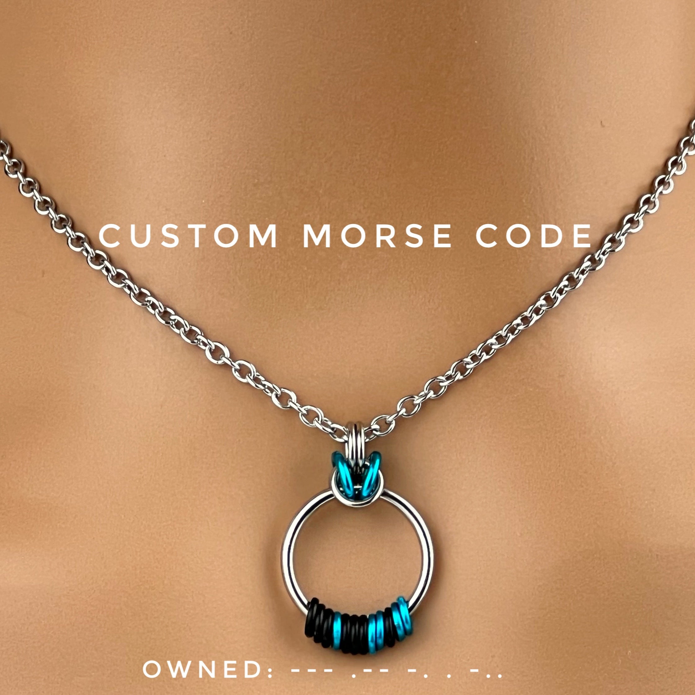 BDSM Morse Code Submissive Collar Handcrafted by Captive Collars