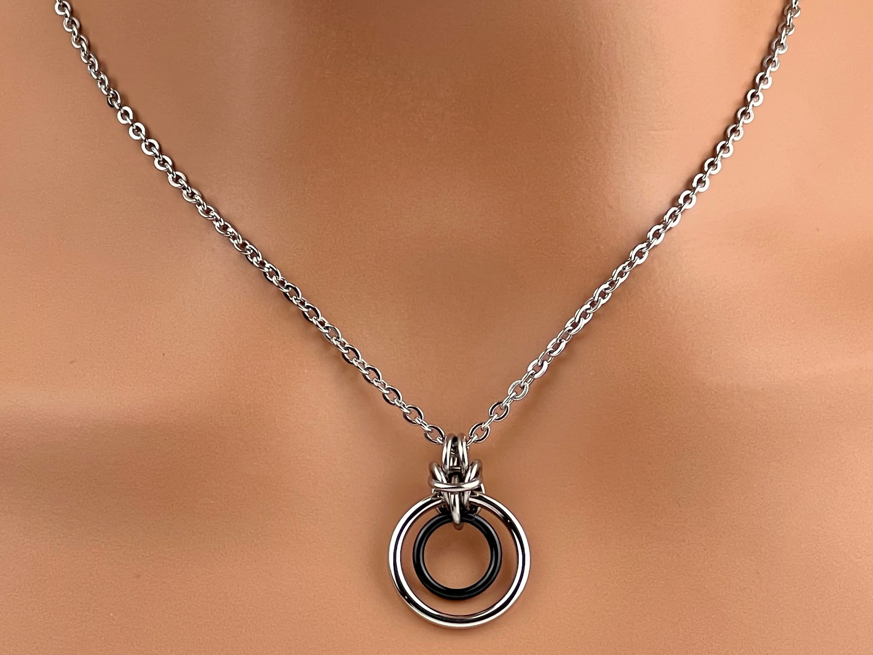 BDSM O Ring Submissive Collar, 24-7 Wear Custom Collars for Women ...